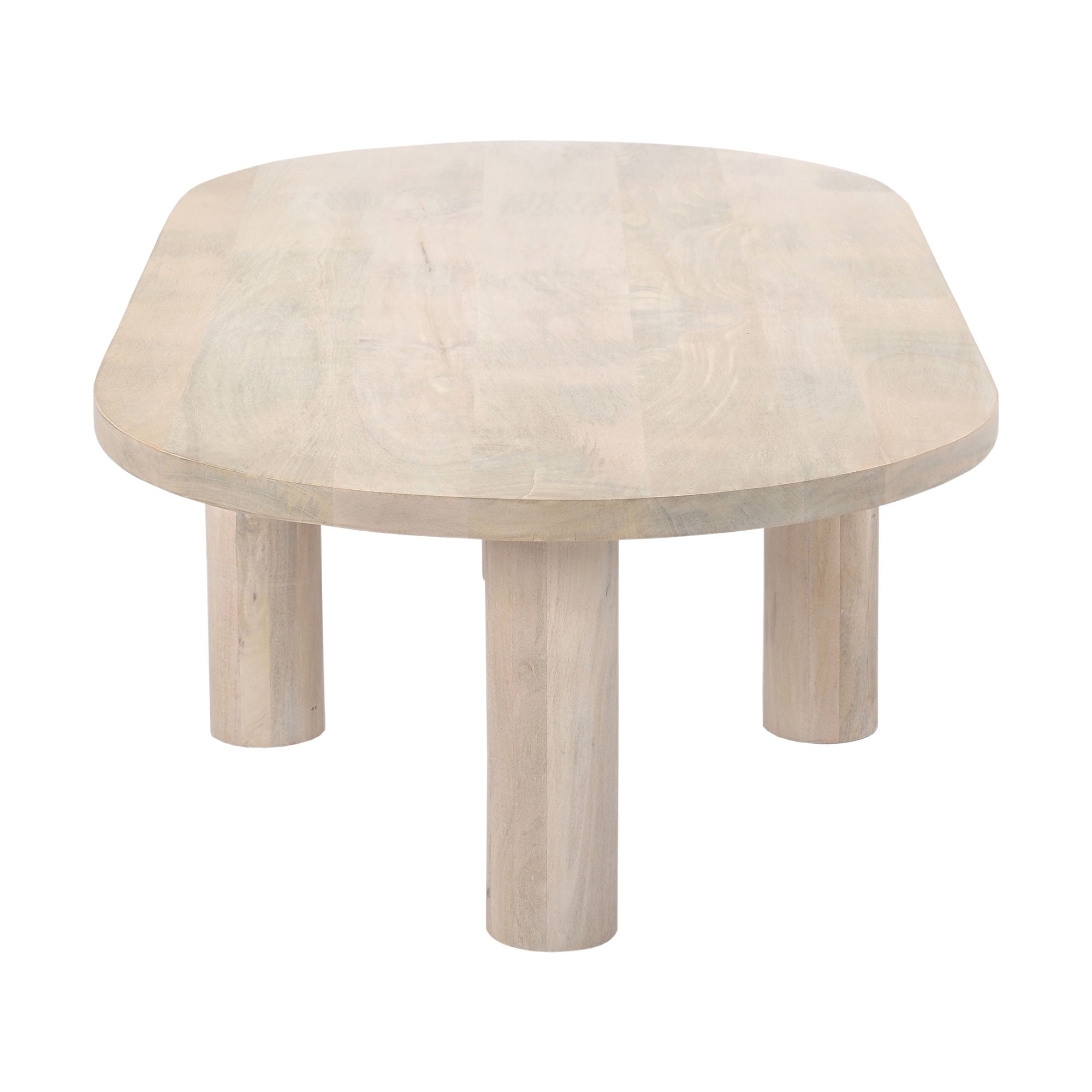 Kali Oval Solid Wood Coffee Table with Round Legs - Stylish and Functional – East at Main
