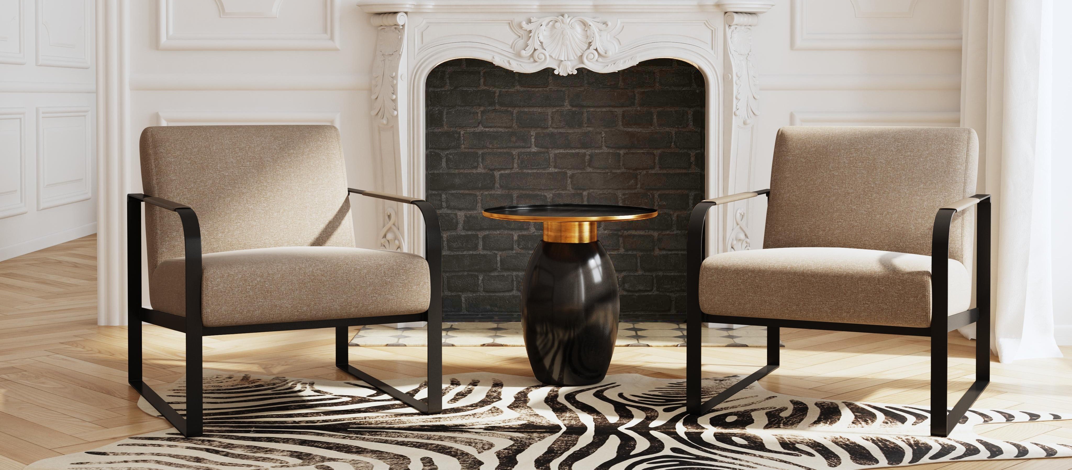 Mixed Materials: Metal Side Tables + Unique Materials = One-of-a-Kind ...