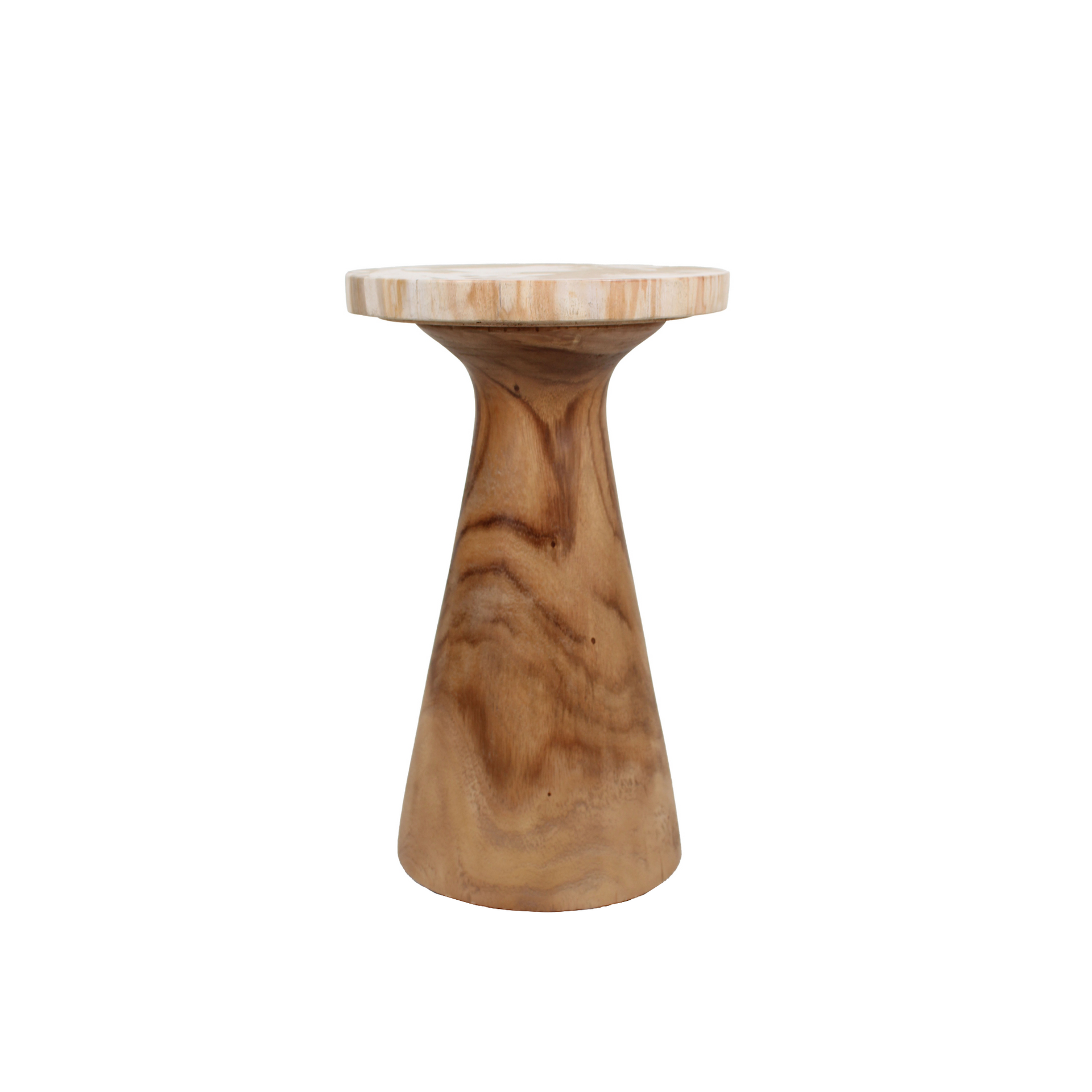 Exquisite Kayu Petrified Wood Pedestal Table: Unique Home Decor Accent ...