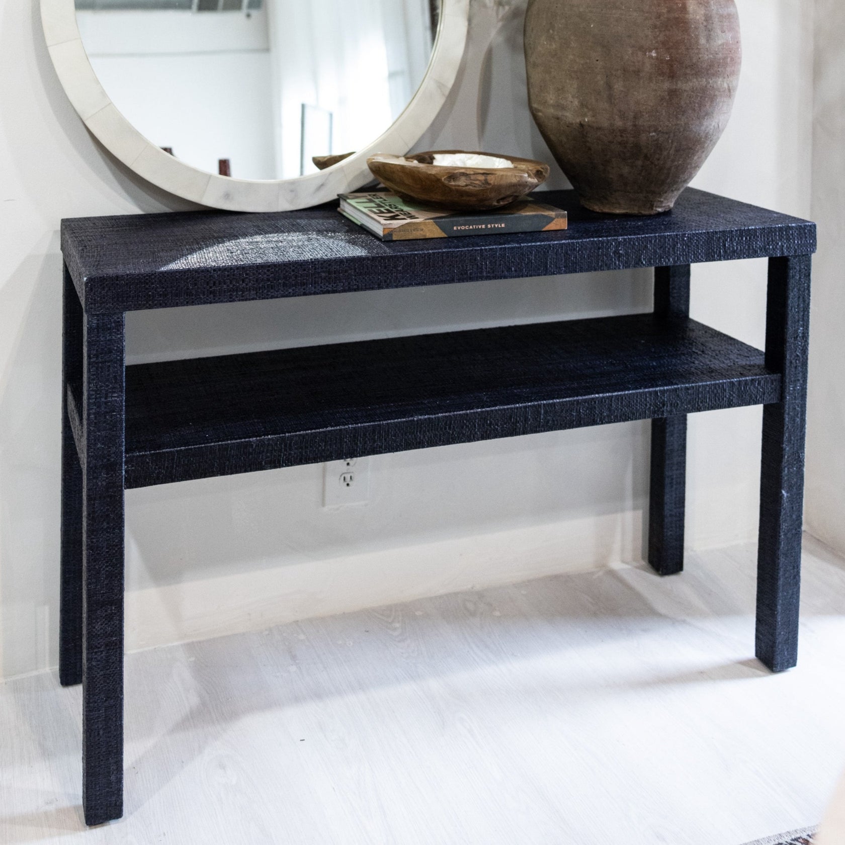 Tailored Raffia Console Table – East at Main