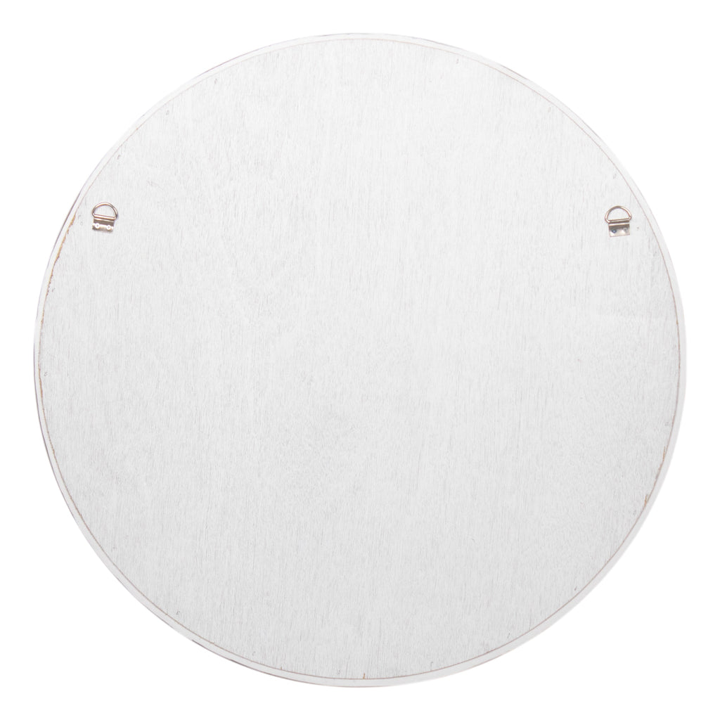Jemma Round Capiz Shell Mirror Decorative Boho Wall Accent – East at Main