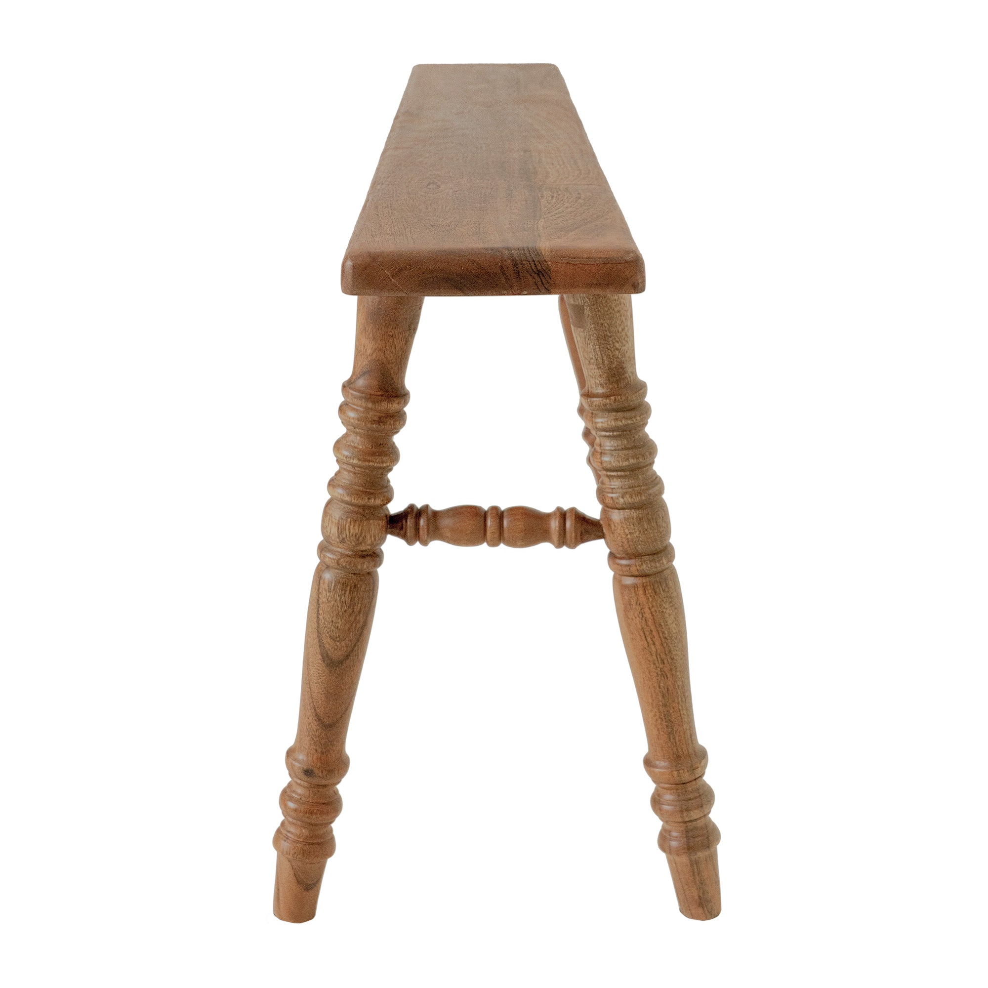 Ember Narrow Solid Wood Turned-Leg Bench | East at Main