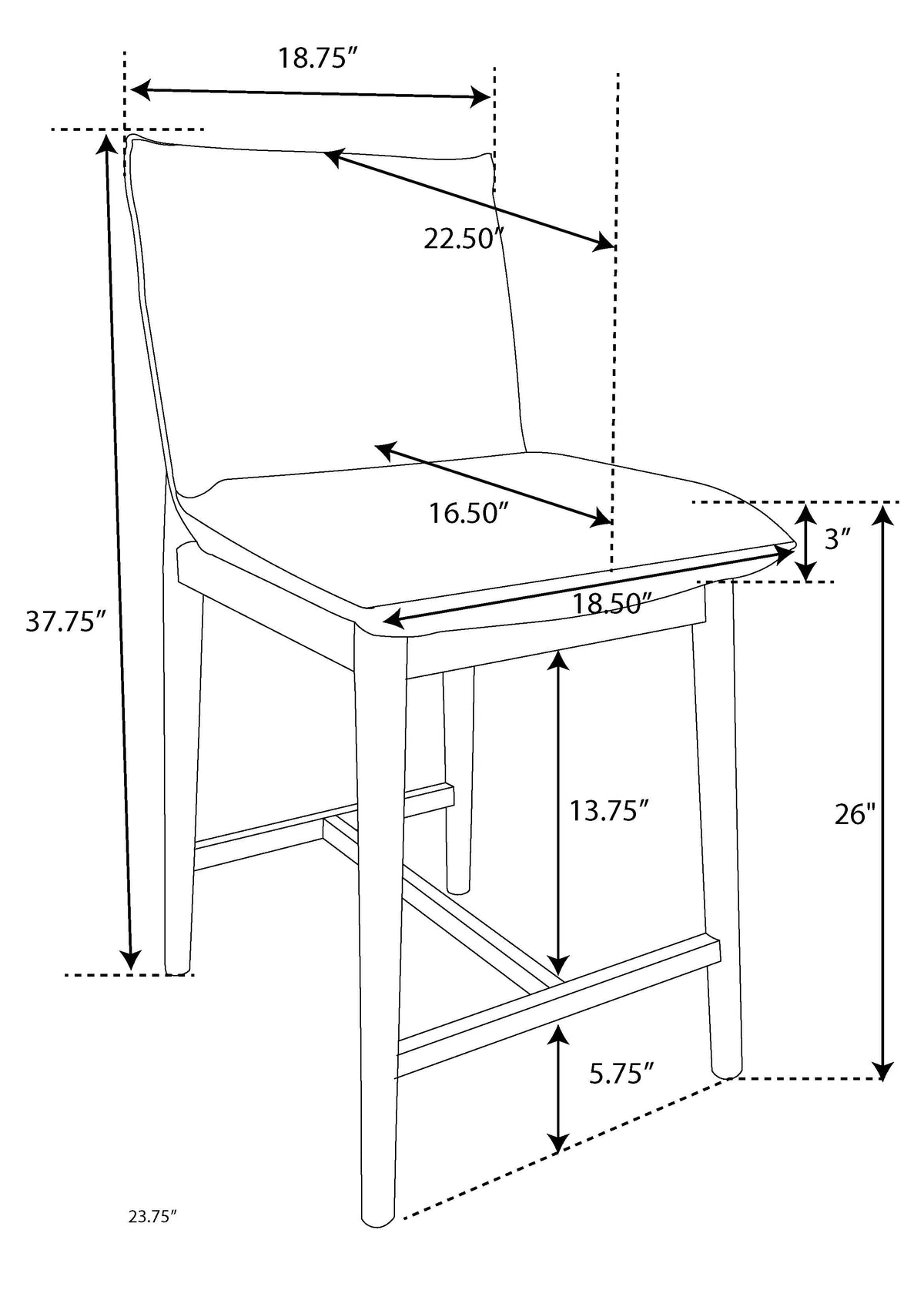 Nova Upholstered Solid Wood Counterstool | East at Main