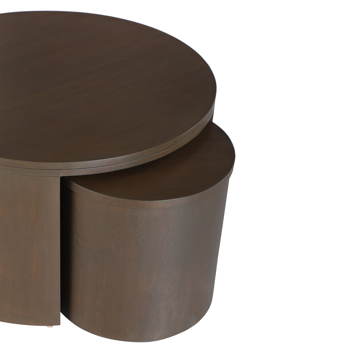 Cyrus Round Storage Coffee Table and Nesting Stool – East at Main