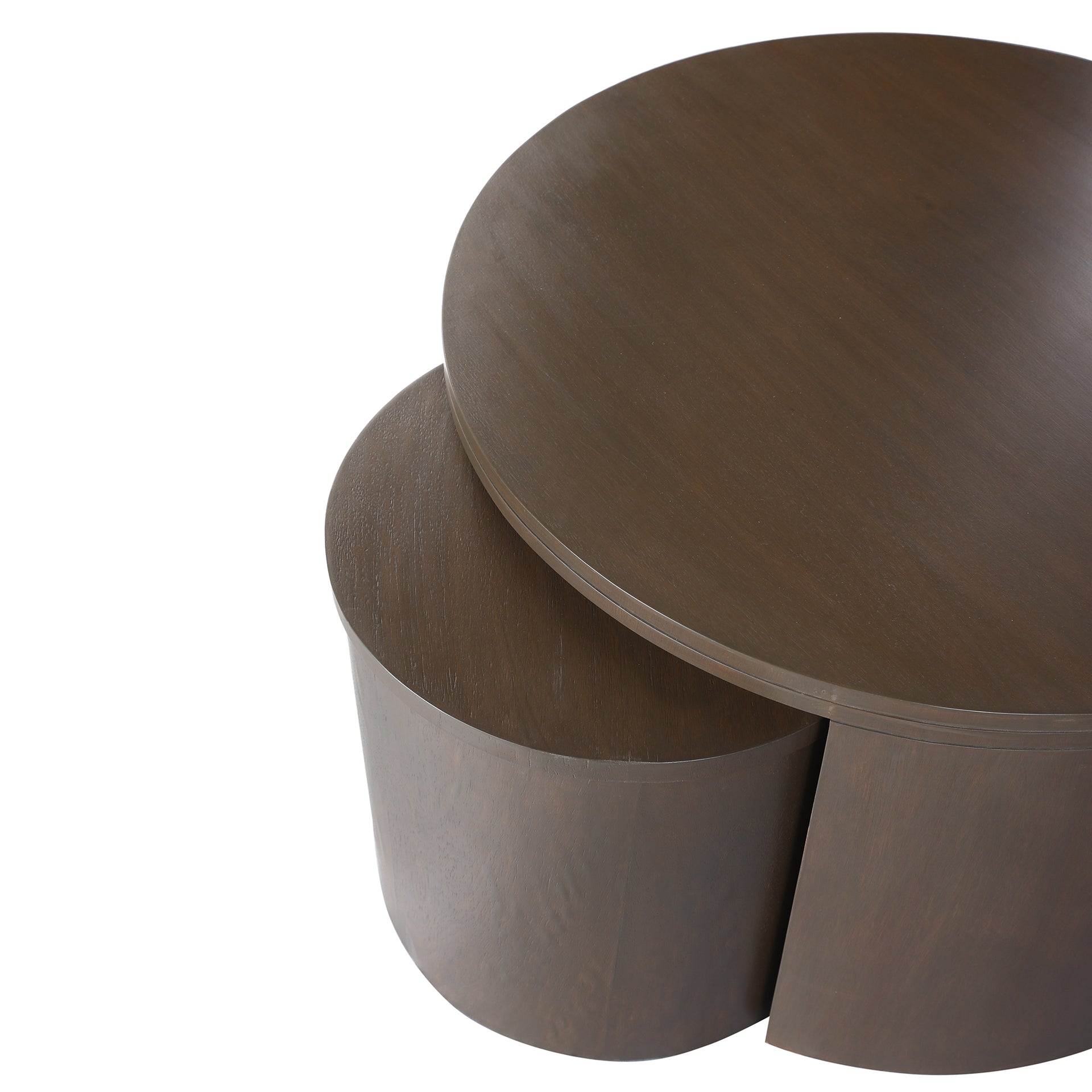 Cyrus Round Storage Coffee Table and Nesting Stool – East at Main