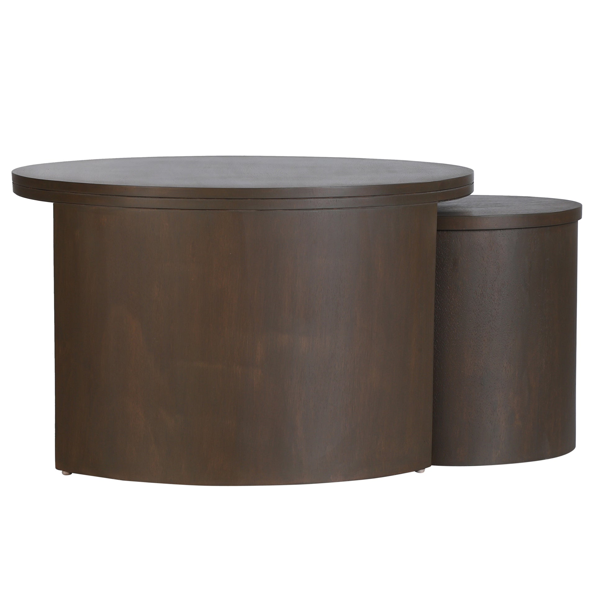 Cyrus Round Storage Coffee Table and Nesting Stool – East at Main
