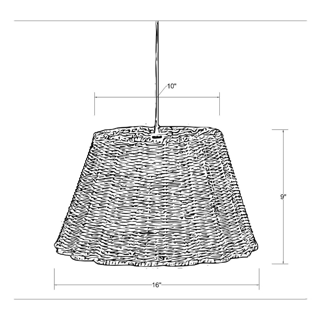 Handcrafted Rattan Scalloped Pendant Light - Stylish and Sustainable ...