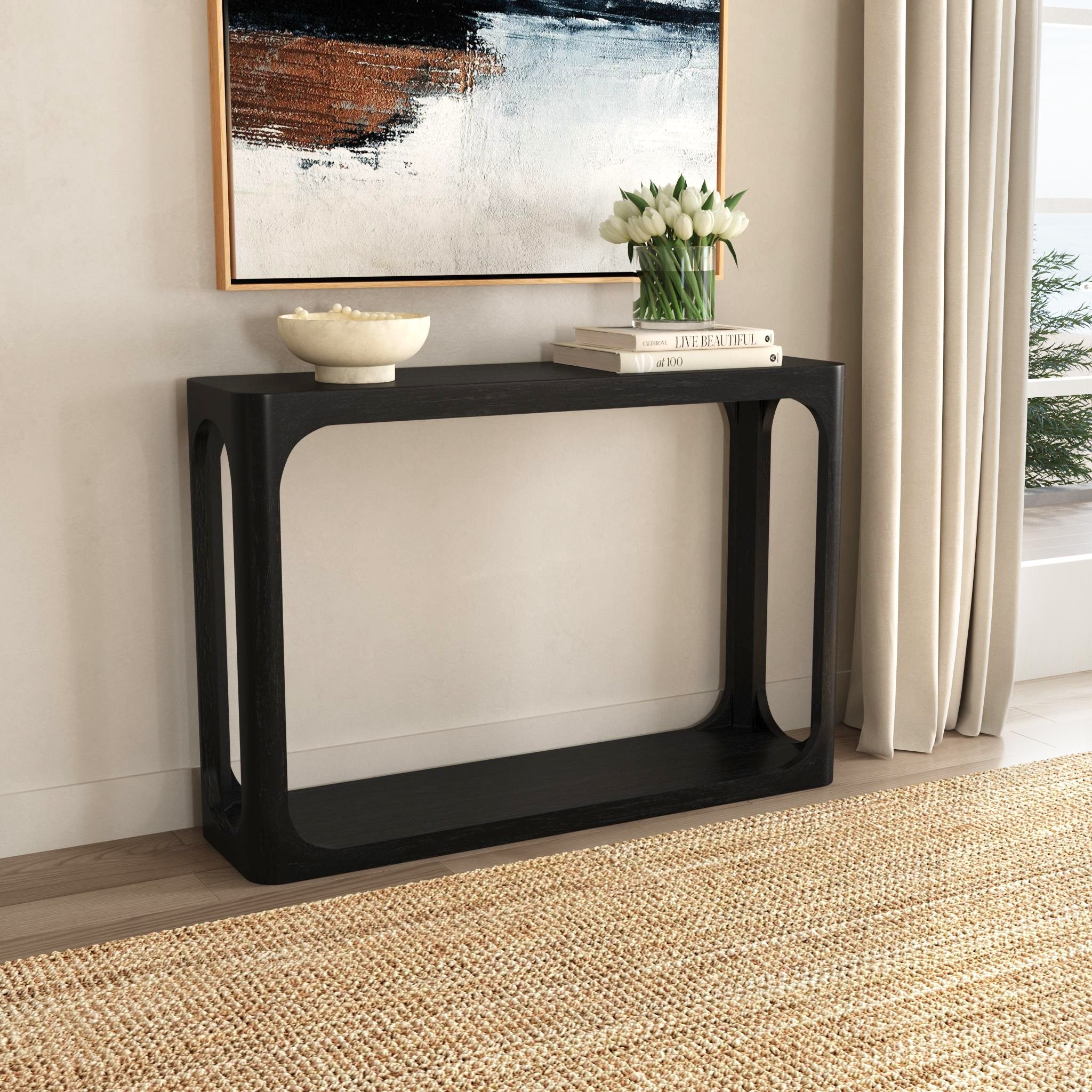 Addison Solid Wood Console Table Classic Entryway Table Design – East ...