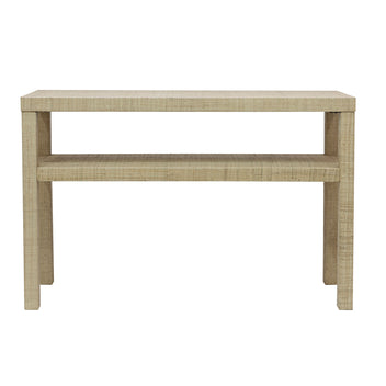 Riley Raffia Console Table with Shelf – East at Main