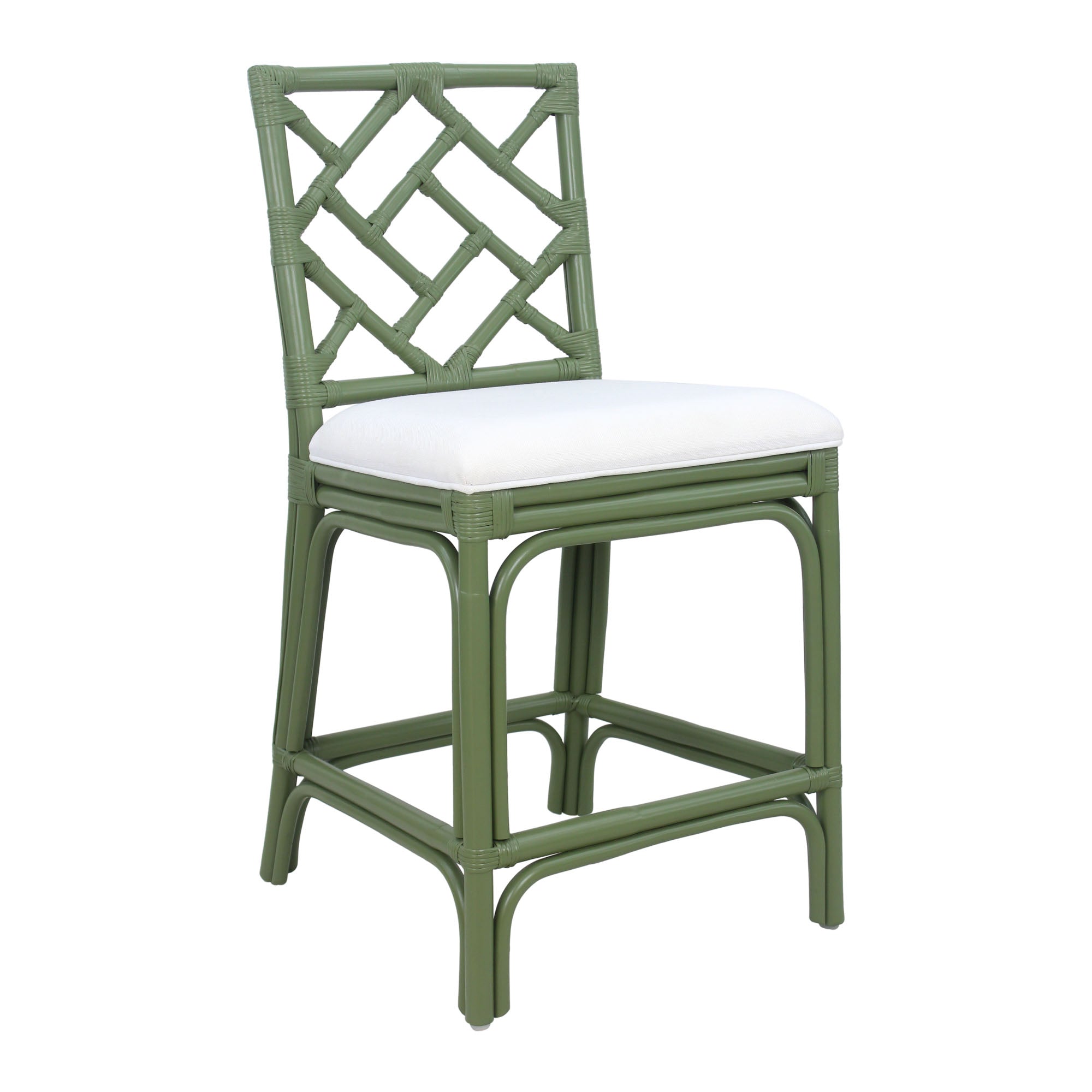 Stacie Rattan Lattice Back Stool | East at Main