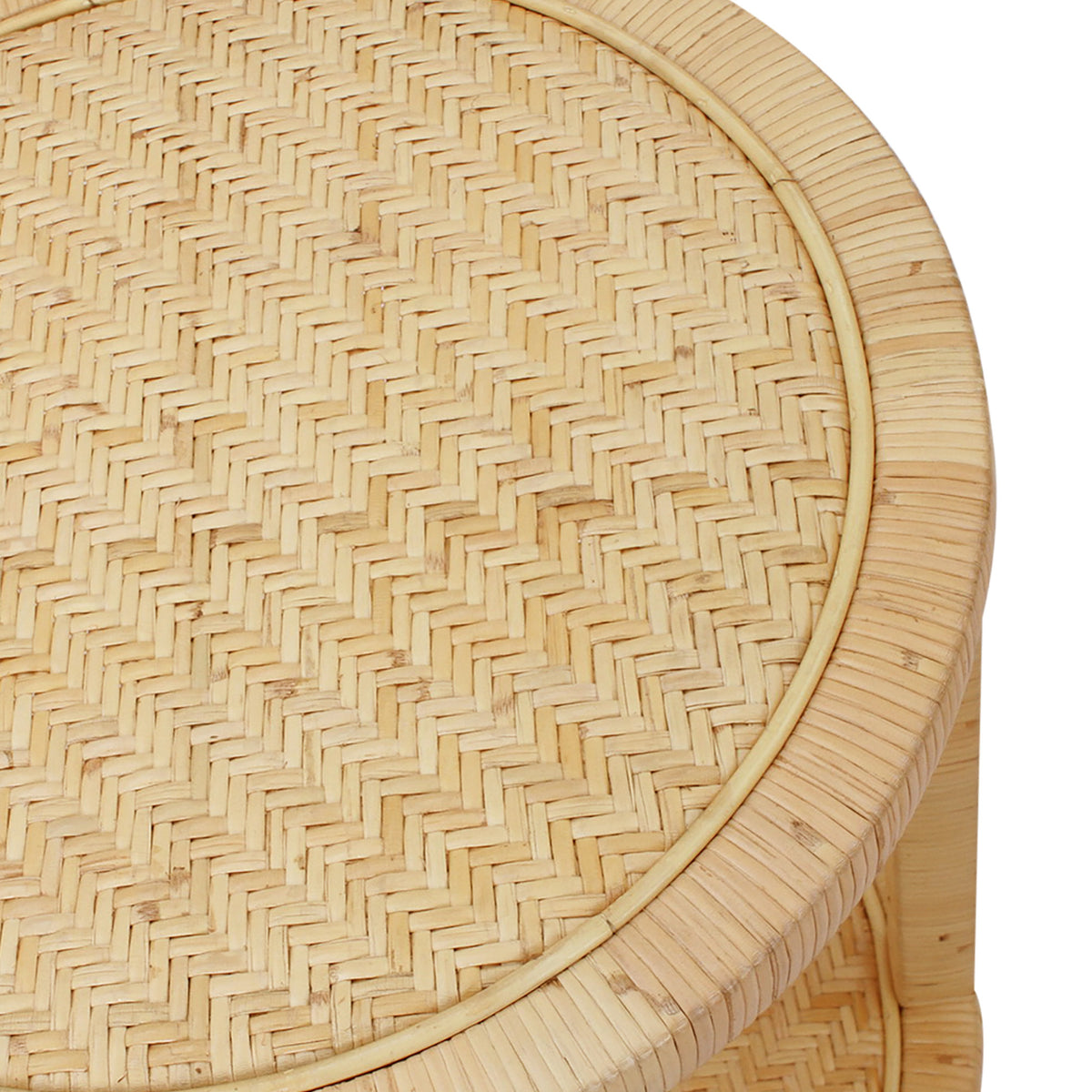 Camila Round Rattan Side Table with Shelf | Practical & Elegant – East ...