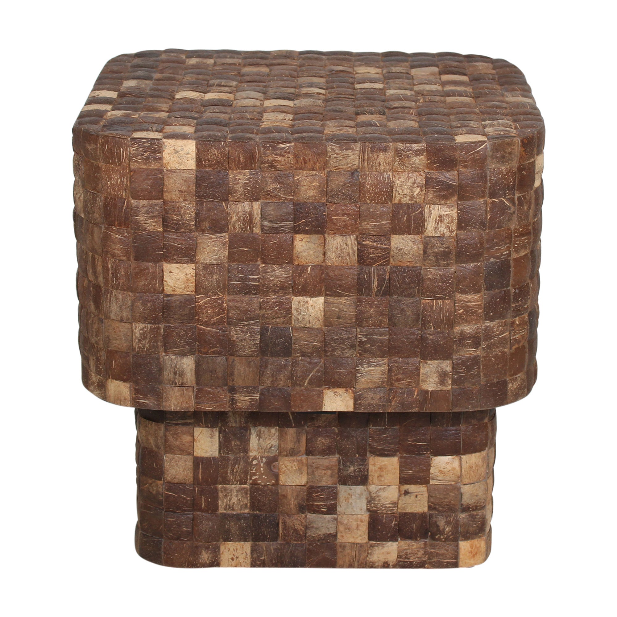 Premium Samoa Square Coconut Shell Side Table - Stylish and Sustainable ...