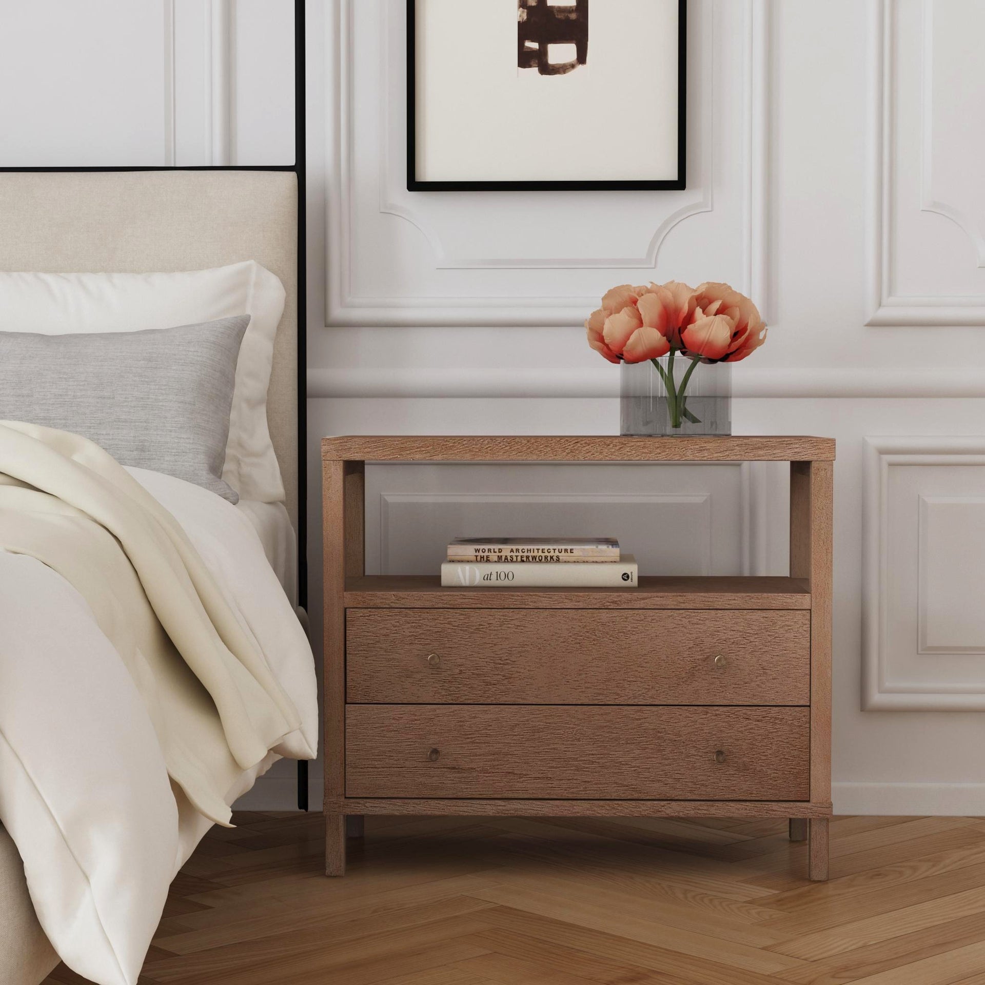 Contemporary 2-Drawer Nightstand: Gemma - Stylish Storage Solution ...