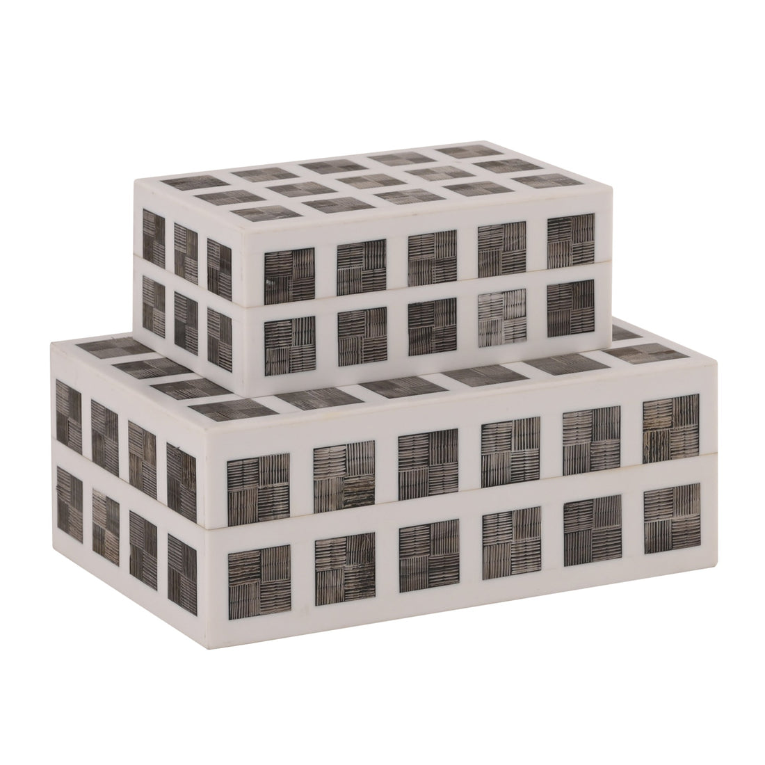 Cassia Carved Horn Decorative Nesting Box Set of 2 – East at Main