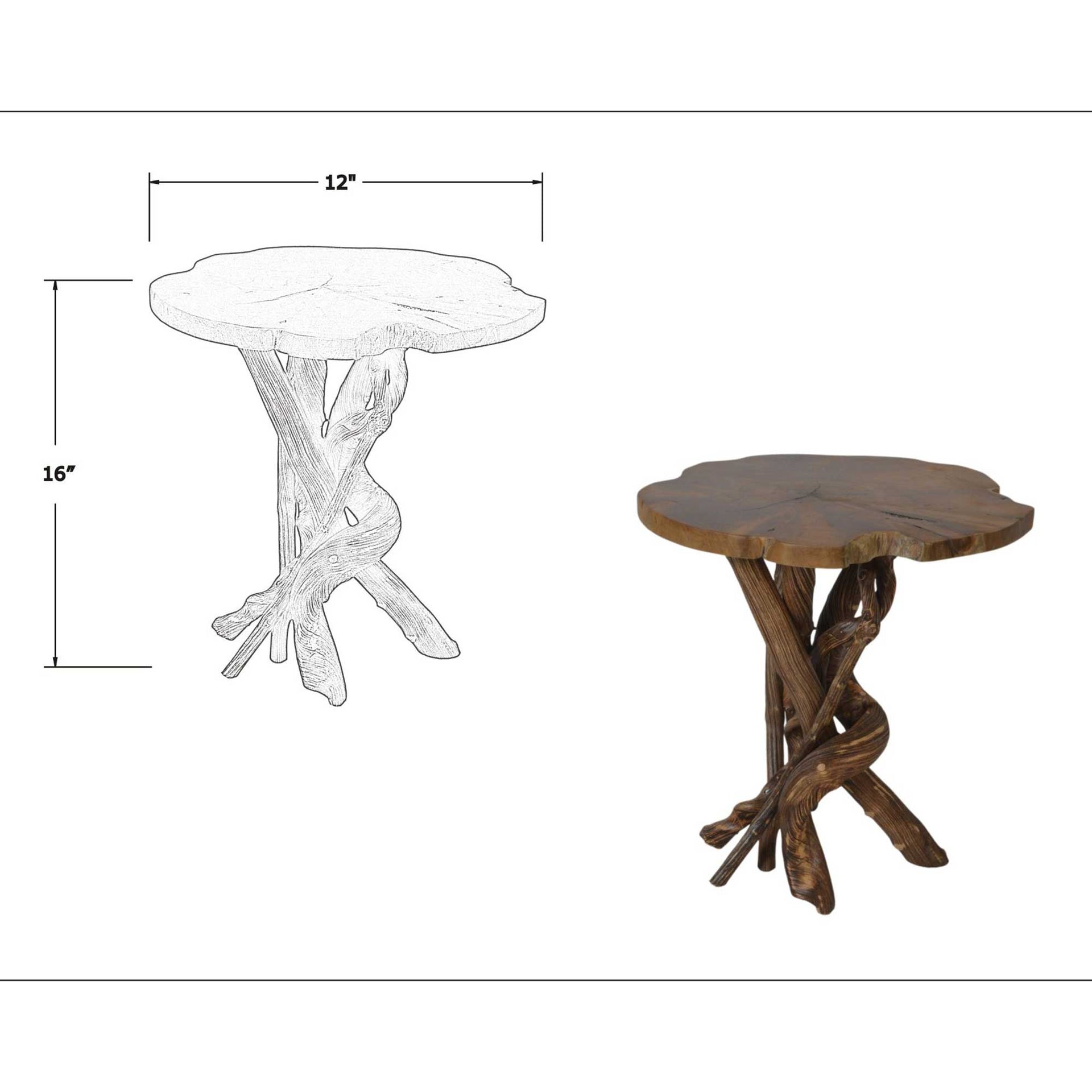 Roell Organic Teak Branch Side Table – East at Main