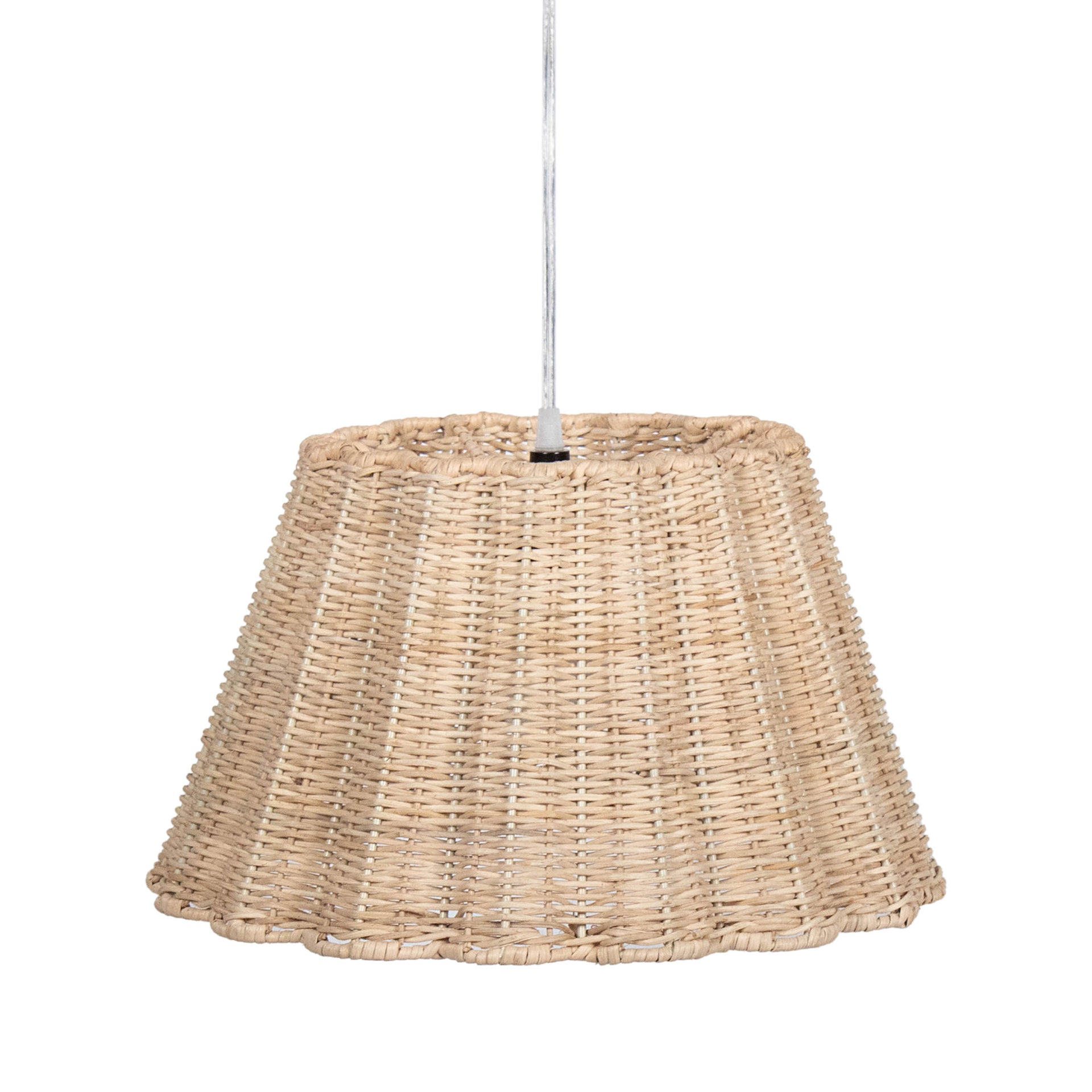Handcrafted Rattan Scalloped Pendant Light - Stylish and Sustainable ...