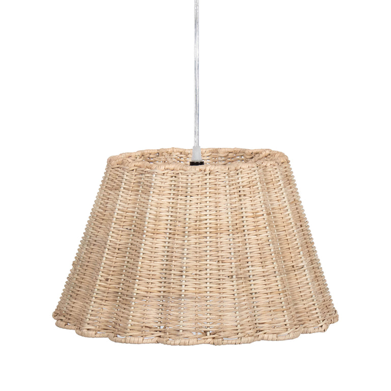 Handcrafted Rattan Scalloped Pendant Light - Stylish and Sustainable ...